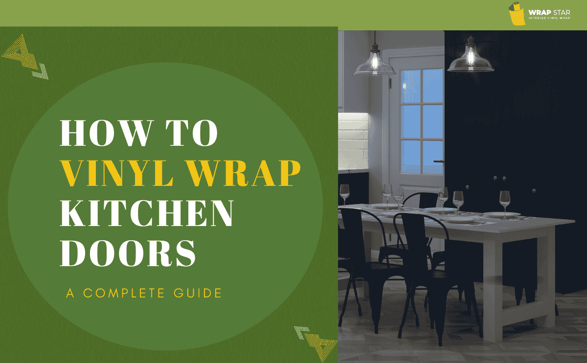 How to wrap kitchen doors with vinyl wraps